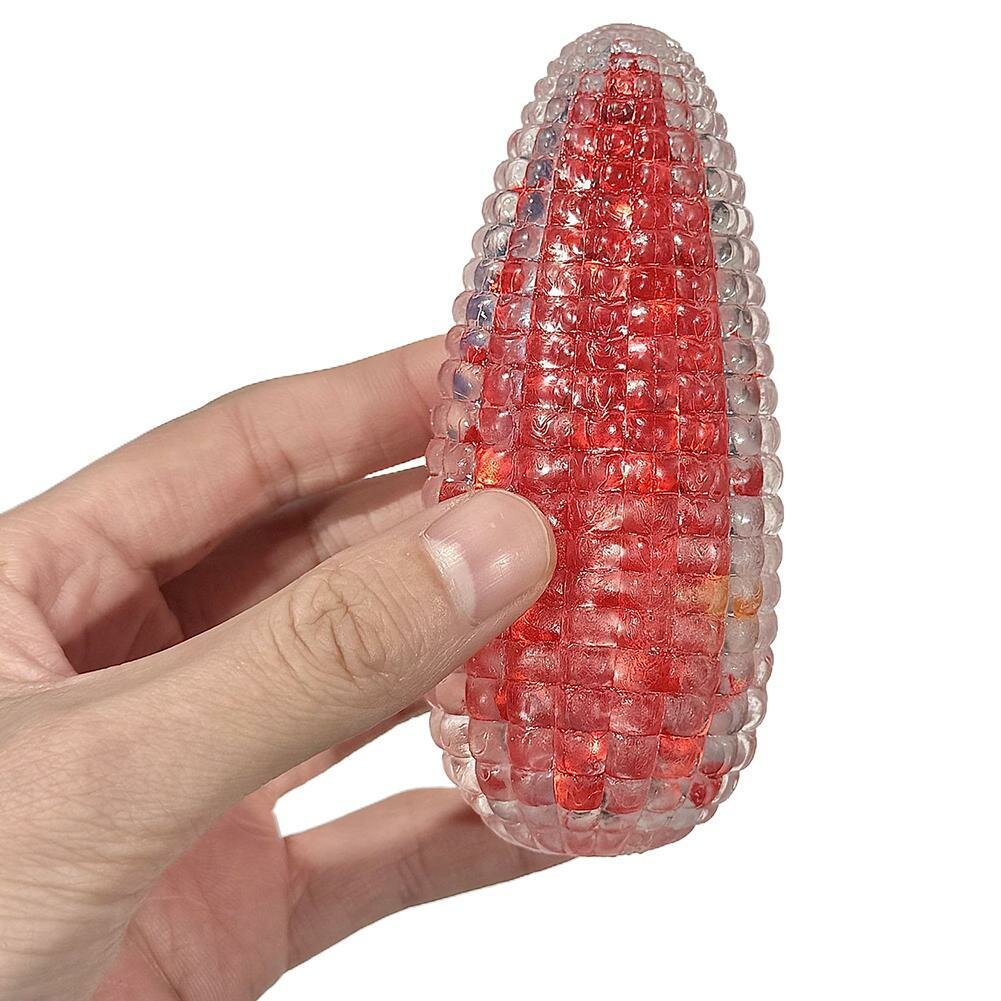 Игрушка-антистресс в виде кукурузного початка из стеклянного кристалла.