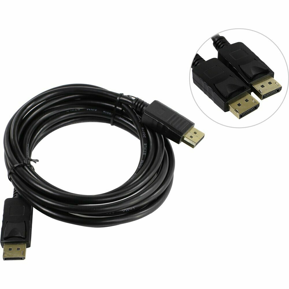Кабель Cablexpert CC-DP-10, DisplayPort, 3м, медь/ПВХ, черный