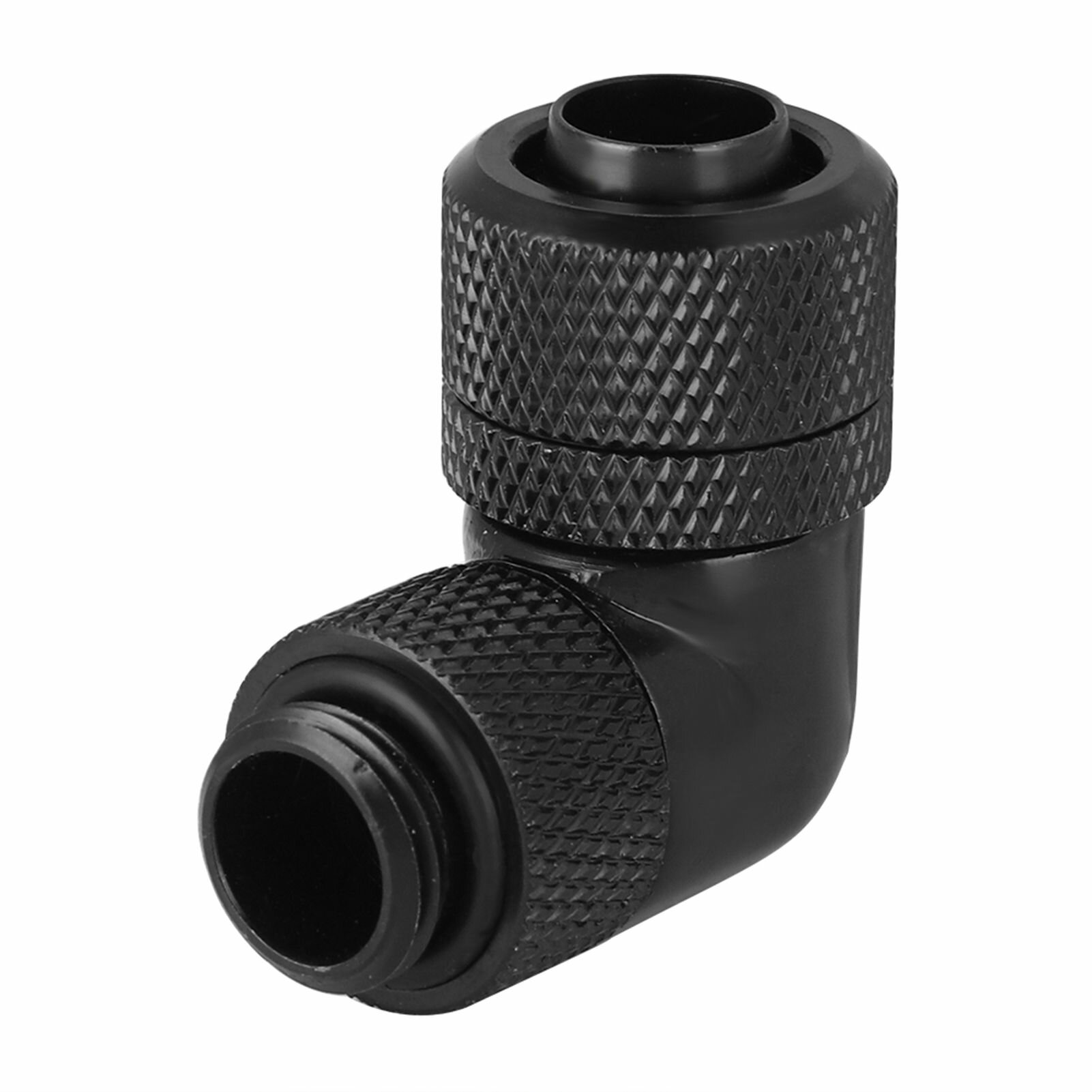 Угловой фитинг G1/4" 90 для тонких трубок (черный)