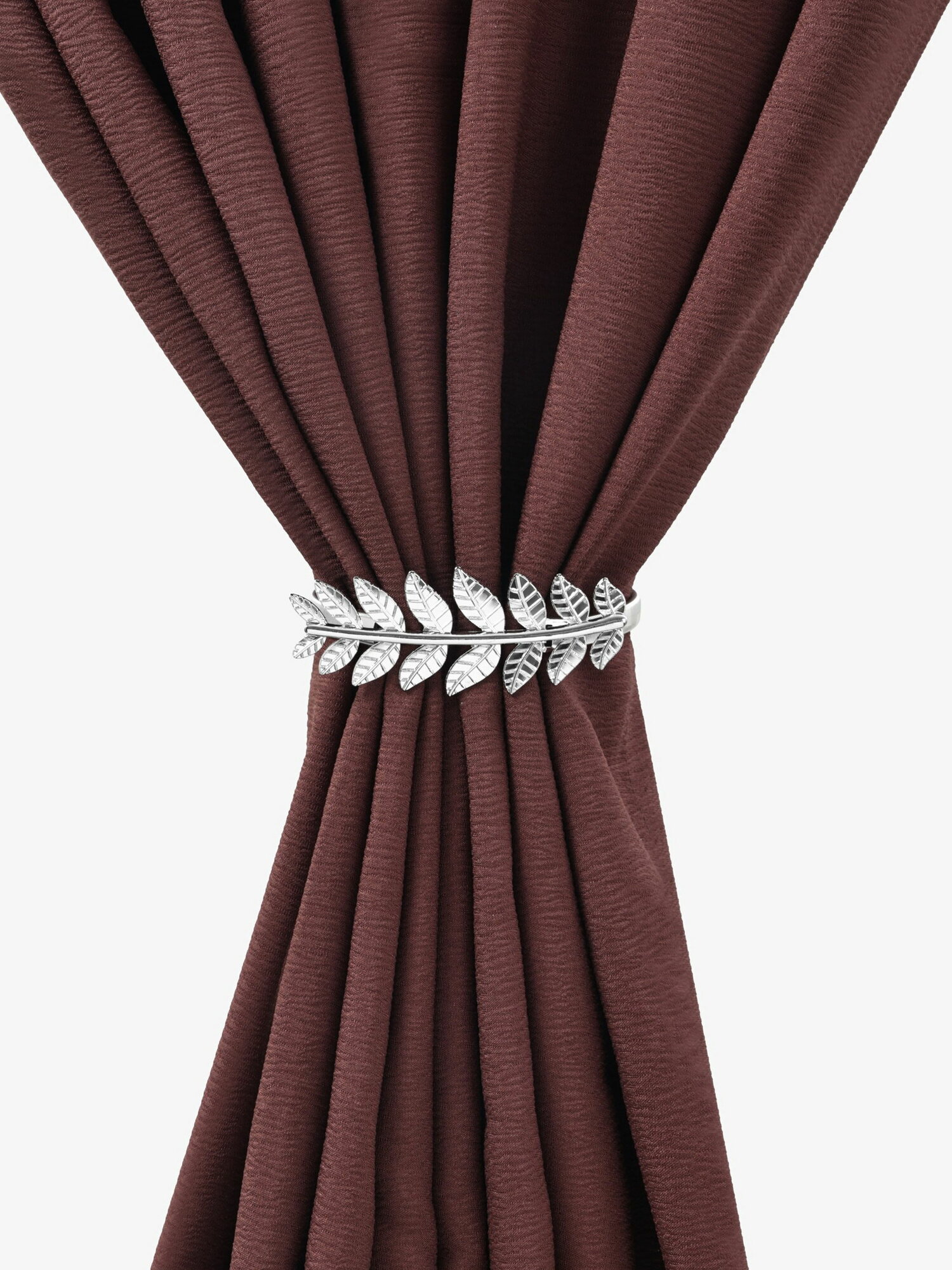 Подхват для штор "Ветка", 10x4 см, 32 см, цвет серебряный, цвет: серебристый