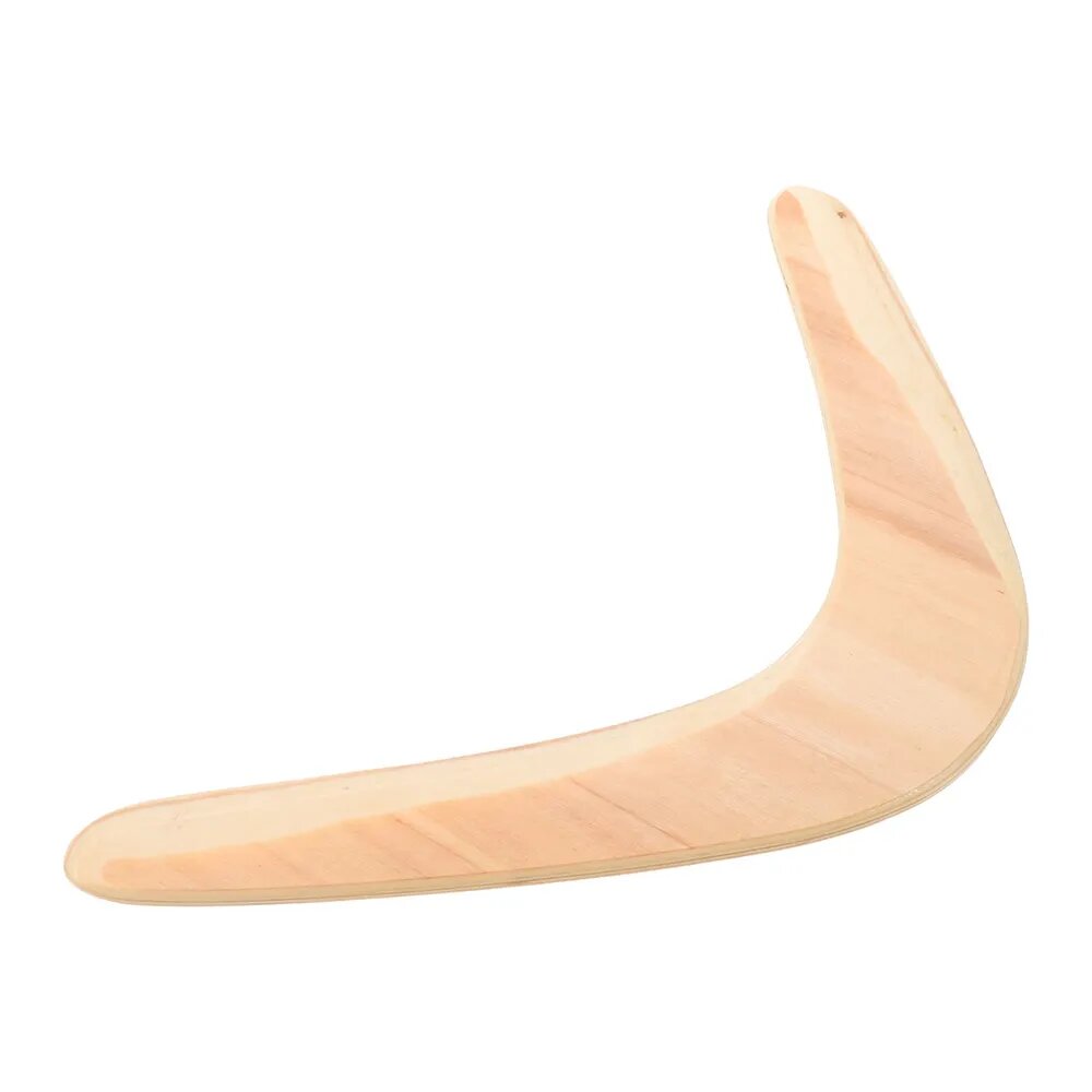 Деревянный бумеранг для улицы и дома, для игры детям и взрослым, классический цвет бежевый, подарок