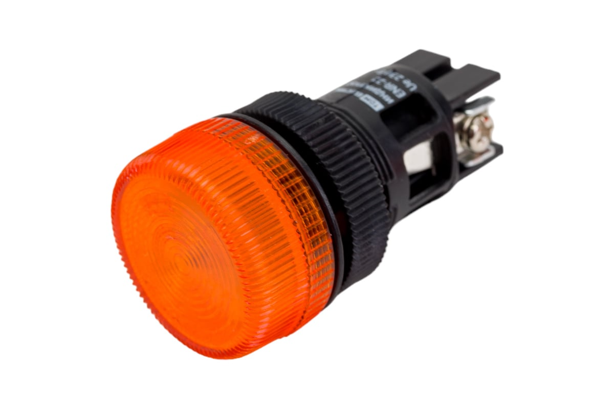 Набор Лампа ENR-22 сигнальная d22мм желтый неон/230В цилиндр TDM {SQ0702-0014} 2 шт