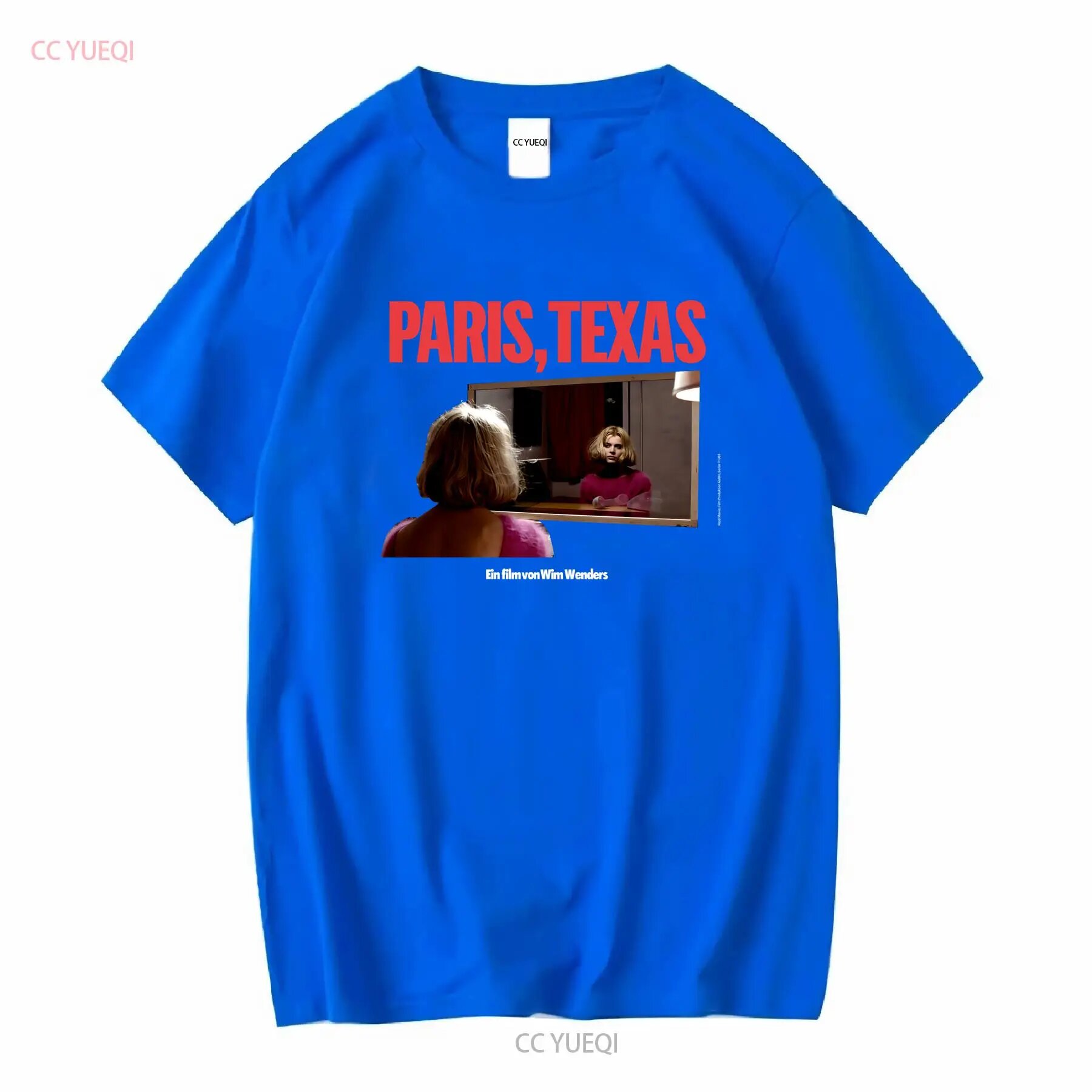 Футболка Paris, Texas синяя 5XL