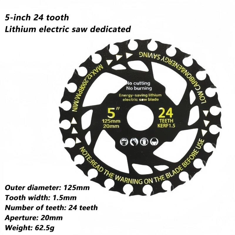 125 мм режущий диск, дисковая пила, 5-дюймовое режущее лезвие, угловая шлифовальная машина, аксессуары для дерева, металла, ПВХ, деревообрабатывающие инструменты