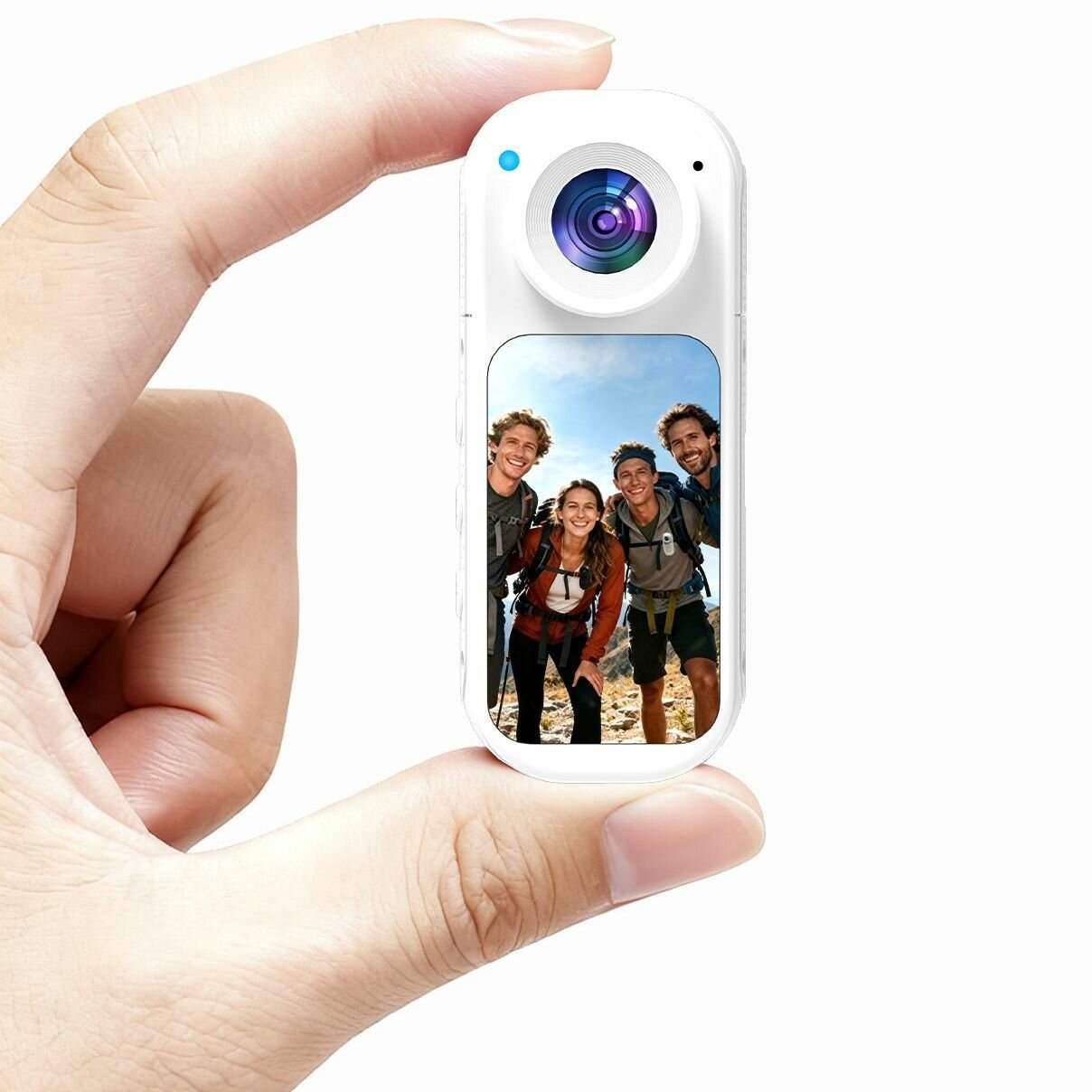 Мини-панорамная экшн-камера 360 для записи в движении, носимый видеорегистратор с Wi-Fi, 4K-камера для крепления на шею