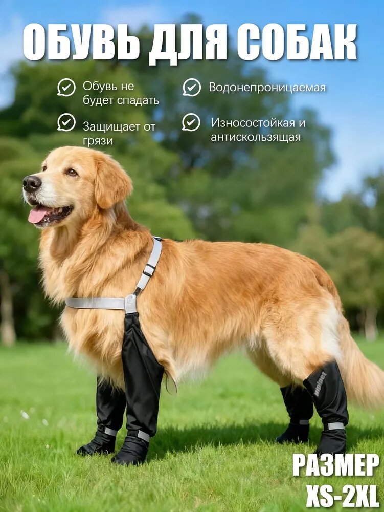Обувь для собак Ботинки для собак на подтяжках Водонепроницаемый протектор лап домашних