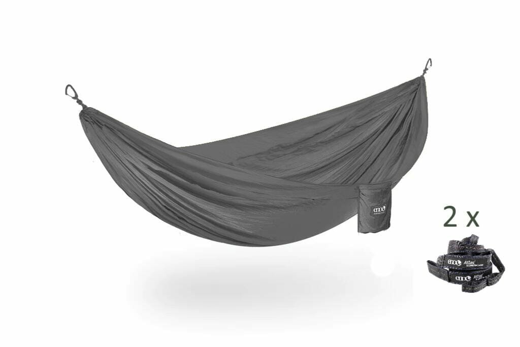 DECATHLON Туристический гамак ENO TravelNest Hammock & Straps Combo, charcoal, длина 2.7 м, ширина 1.5 м, грузоподъемность 181 кг