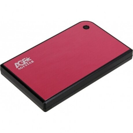 Внешний корпус для HDD/SSD AgeStar 3UB2A14 SATA II пластик/алюминий красный 2.5"