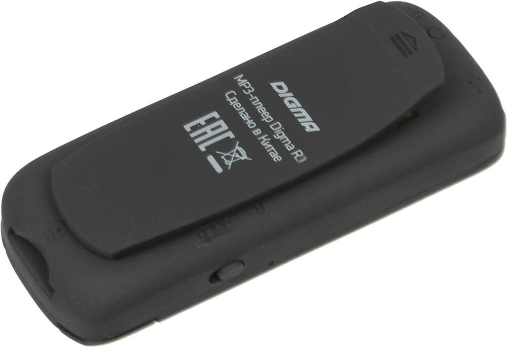 Плеер MP3 DIGMA Flash R3, 8 Гб, черный, 0.8", FM, microSDHC, clip (R3BK)