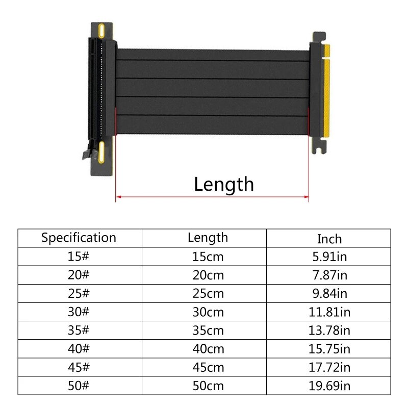 Riser PCI-E 4.0 x16, 0.35m, Цвет: A — фото 1