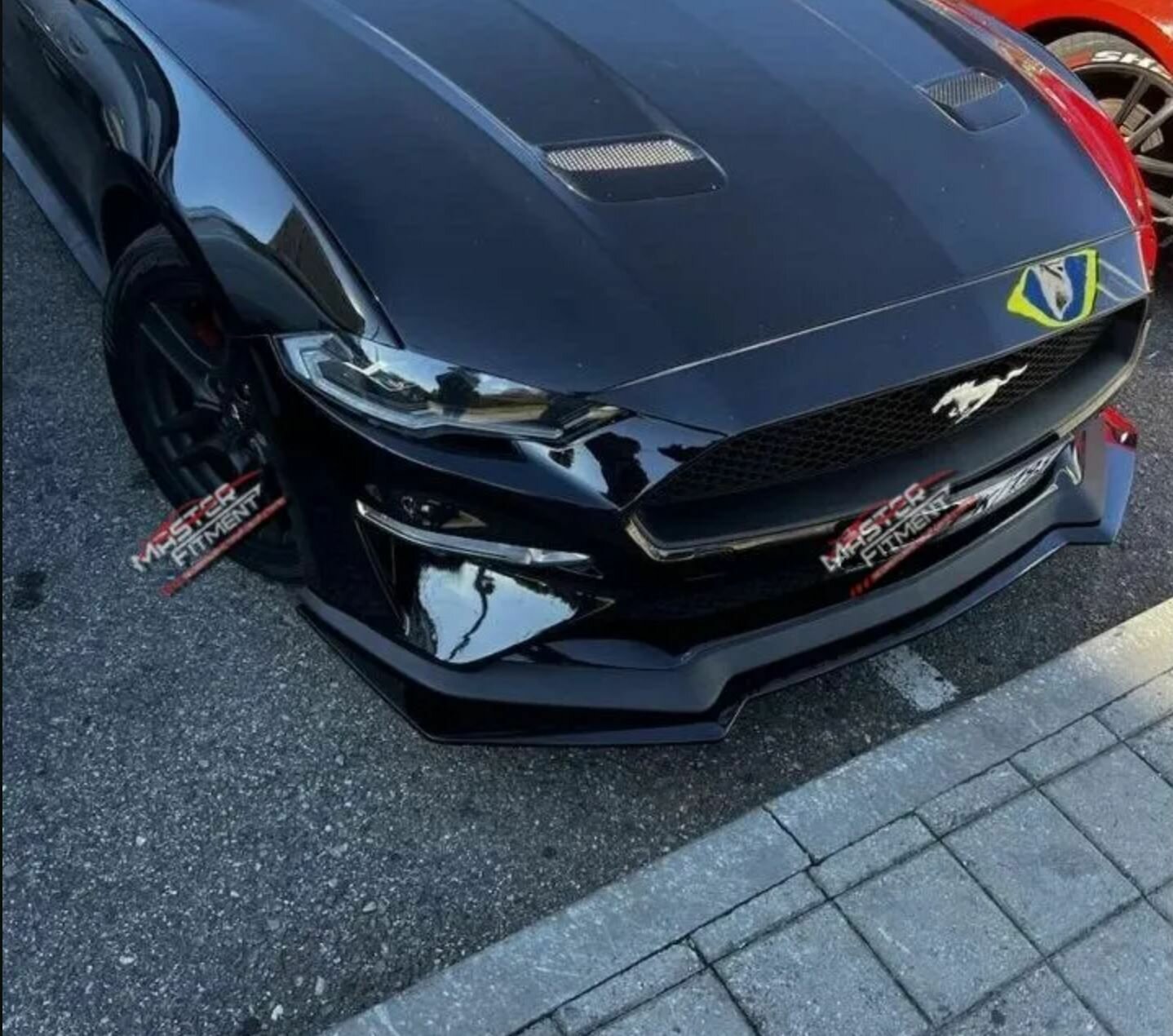 Губа переднего бампера ford mustang 2017+ подходит на рестайлинг