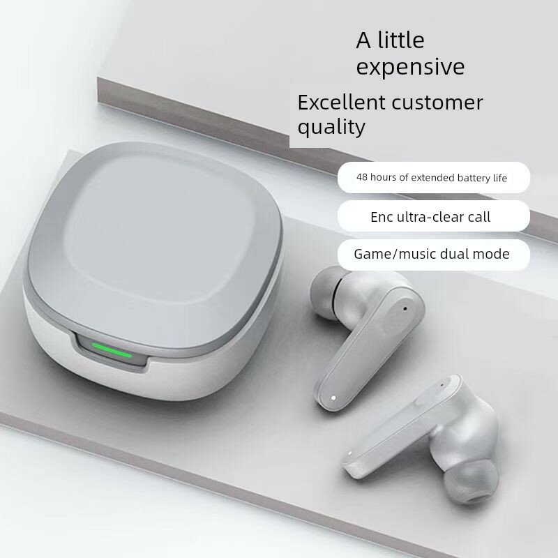 Беспроводные наушники Bluetooth с Bluetooth 5.3, режимом для игр и музыки, шумоподавлением при звонках в оттенке