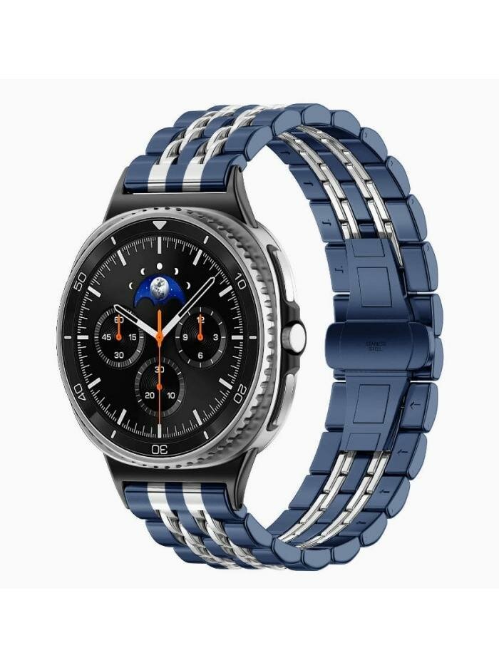 Ремешок для Samsung Galaxy Watch Ultra 47 мм, семизвенная металлическая браслет из нержавеющей стали