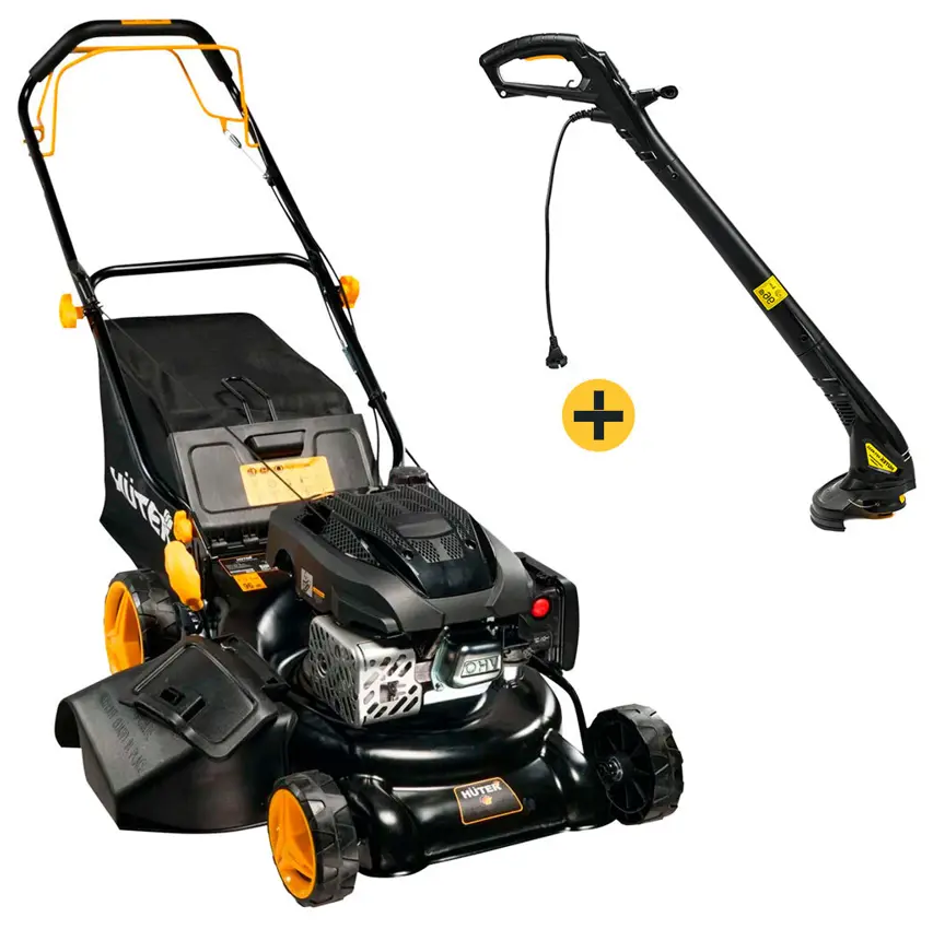 Хутер GLM-5.5/46 T газонокосилка бензиновая и триммер электрический 460мм (5 л. с.)
