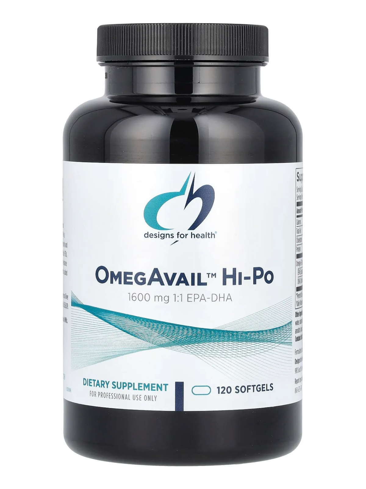 Омега 3 1600 мг, OmegAvail, Designs for Health, 120 капсул, 800 ЭПК / 800 ДГК