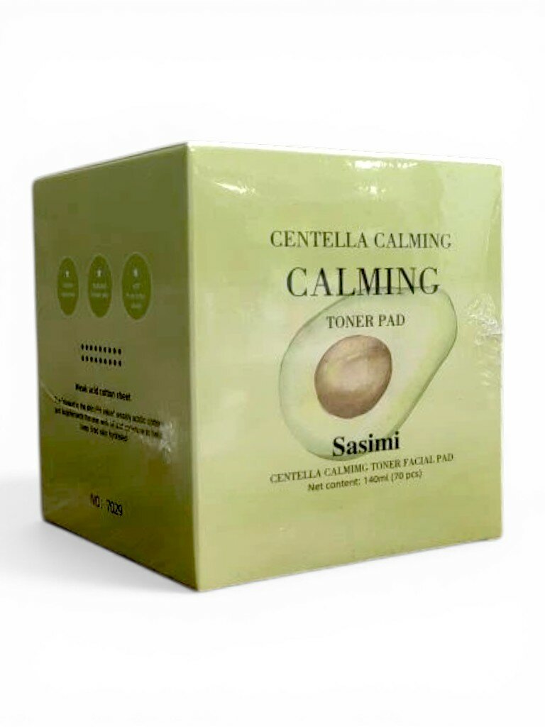 CALMING Toner Pad, Sasimi (Успокаивающие тонер-пэды с центеллой), 140 мл.
