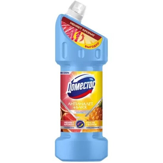 Чистящий гель Доместос DOMESTOS Антиналет+Блеск Сила тропиков 1.5 л