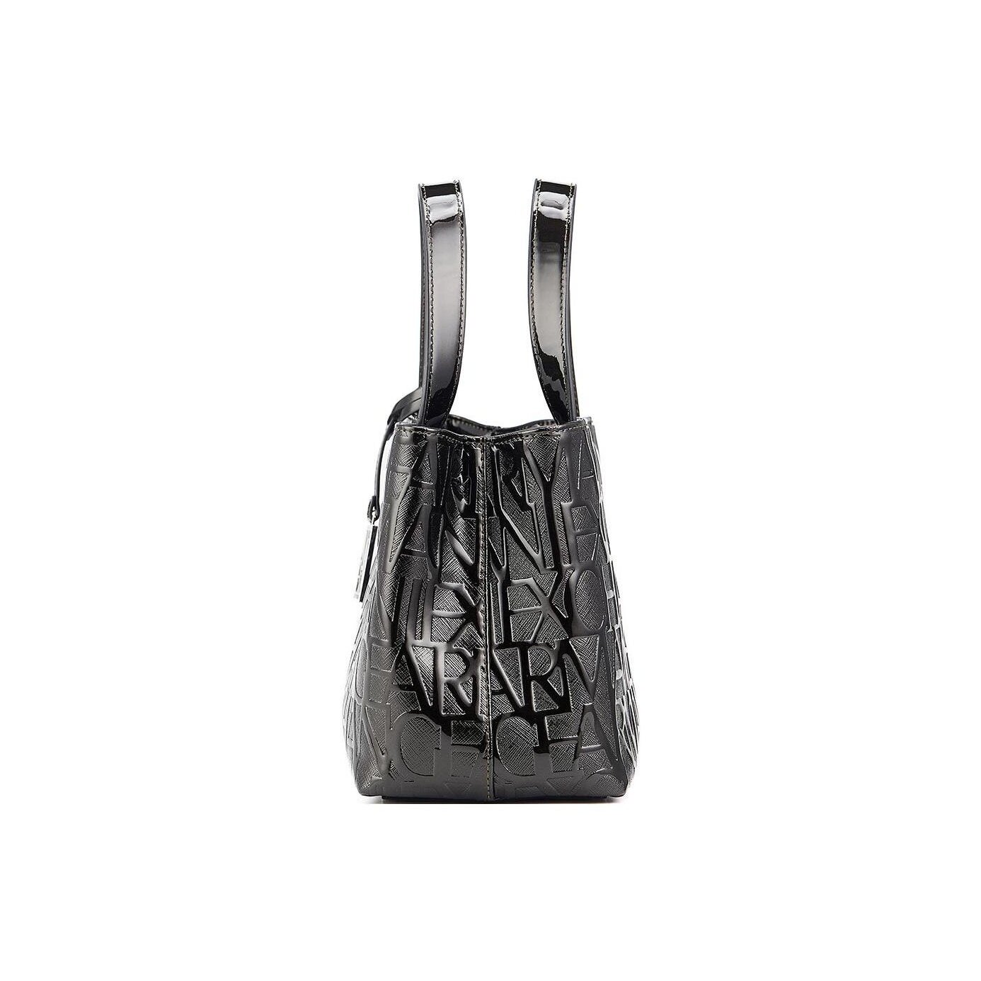 Сумка Armani Exchange, фактура тиснение, черный — фото 1