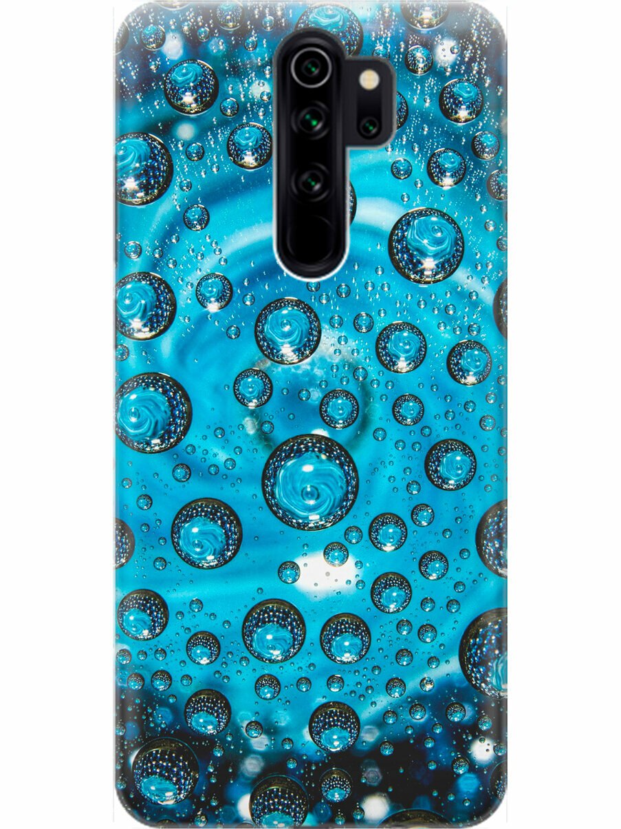 Накладка Transparent для Xiaomi Redmi Note 8 Pro с принтом "Голубые капли"
