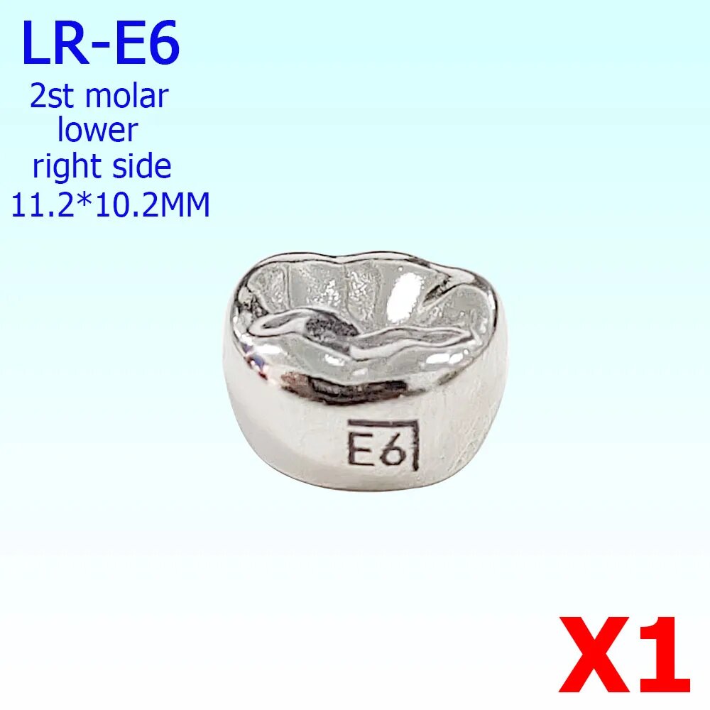 Стоматологическая коронка LR-E6, 2st моляр, правая, 11.2*10.2MM
