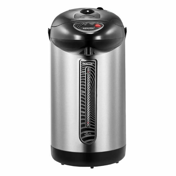 Термопот Centek CT-0080 3л, 850Вт, 3 способа подачи воды, корпус из нержавеющей стали, черный