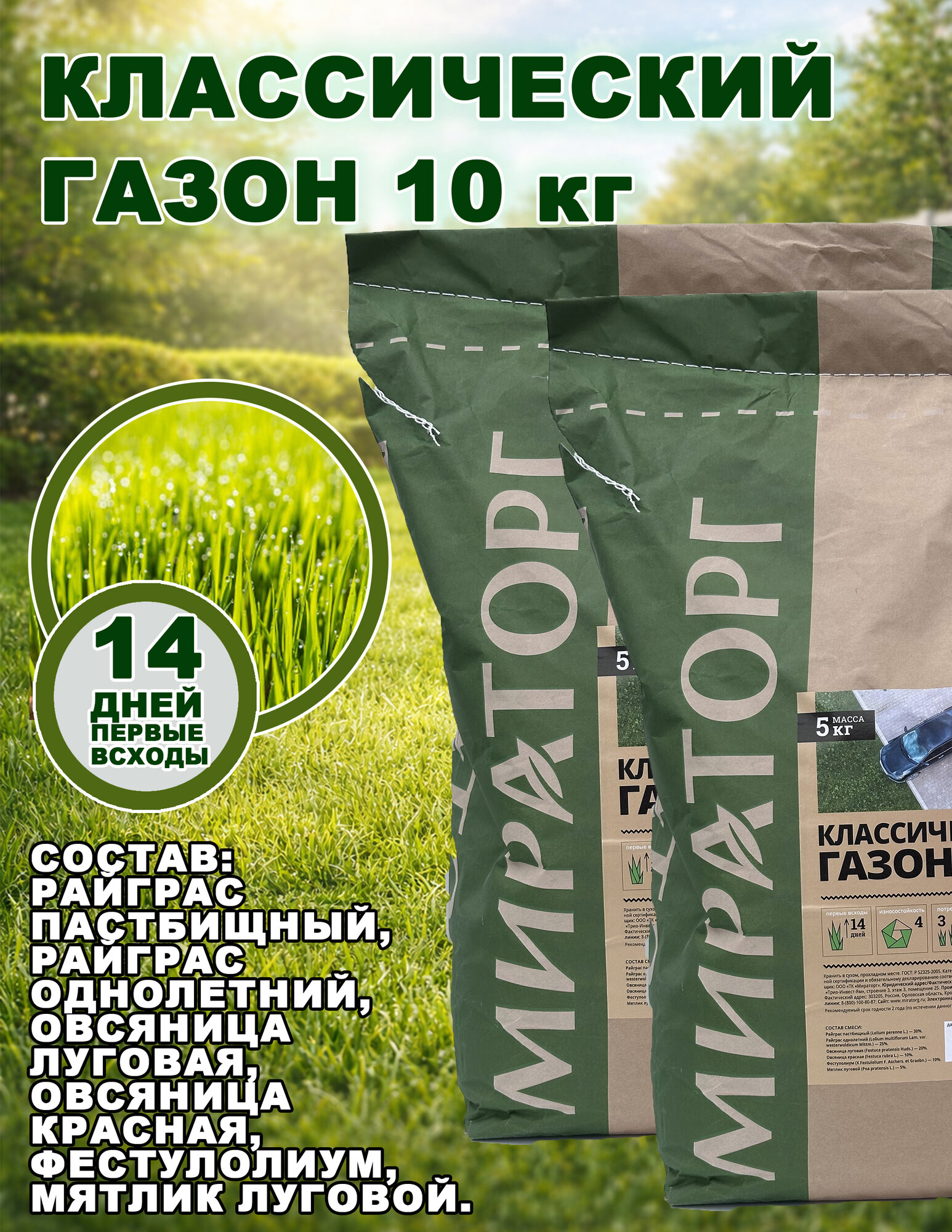 Классический Газон Мираторг