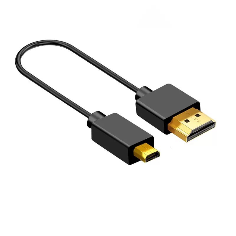 Кабель HDMI 2.0 ультра-тонкий с разъемами мужской к микро-мужской 1м 4K 60Гц гибкий для электроники