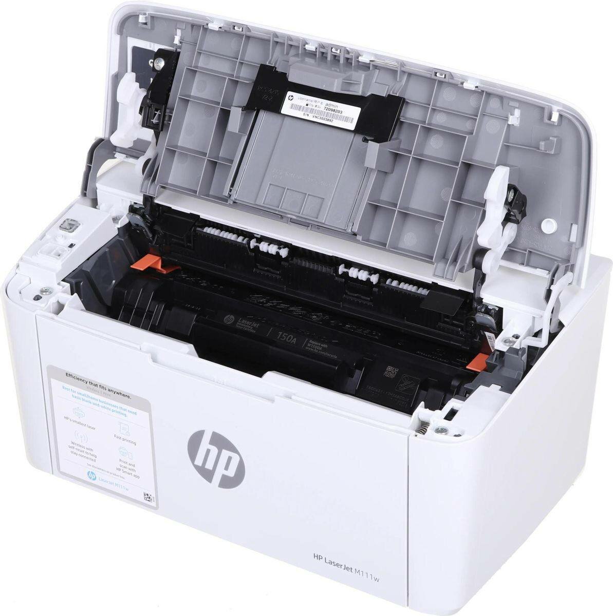 Принтер лазерный HP LaserJet M111w черно-белая печать, A4, WiFi, цвет белый — фото 1