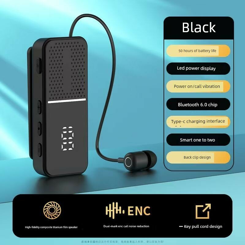 Беспроводные наушники Bluetooth с шумоподавлением, складным микрофоном, длительным сроком службы батареи для водителей
