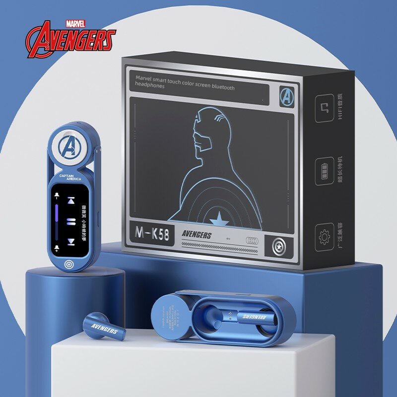 Беспроводные наушники Marvel Bluetooth, совместная модель с умным цветным экраном, для гейминга, киберспорта, с