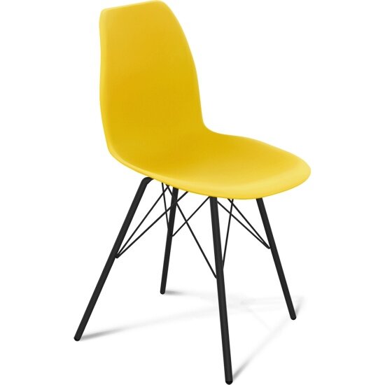 Стул Sheffilton SHT ST29/S37 желтый ral1021/черный муар