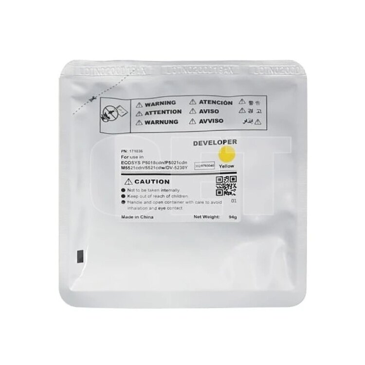 Девелопер Kyocera Ecosys M5521cdn P5021cdn M5526cdw (CET) DV-5230Y Yellow 94г 100000 стр.