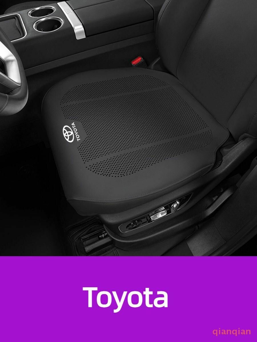 Чехол на сиденье кожаный летний для Toyota RAV4, Corolla, Camry, Highlander, Yaris и других моделей авто — черный