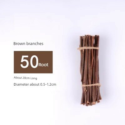 Коричневые ветки, 50 шт, длина 20 см, натуральное дерево