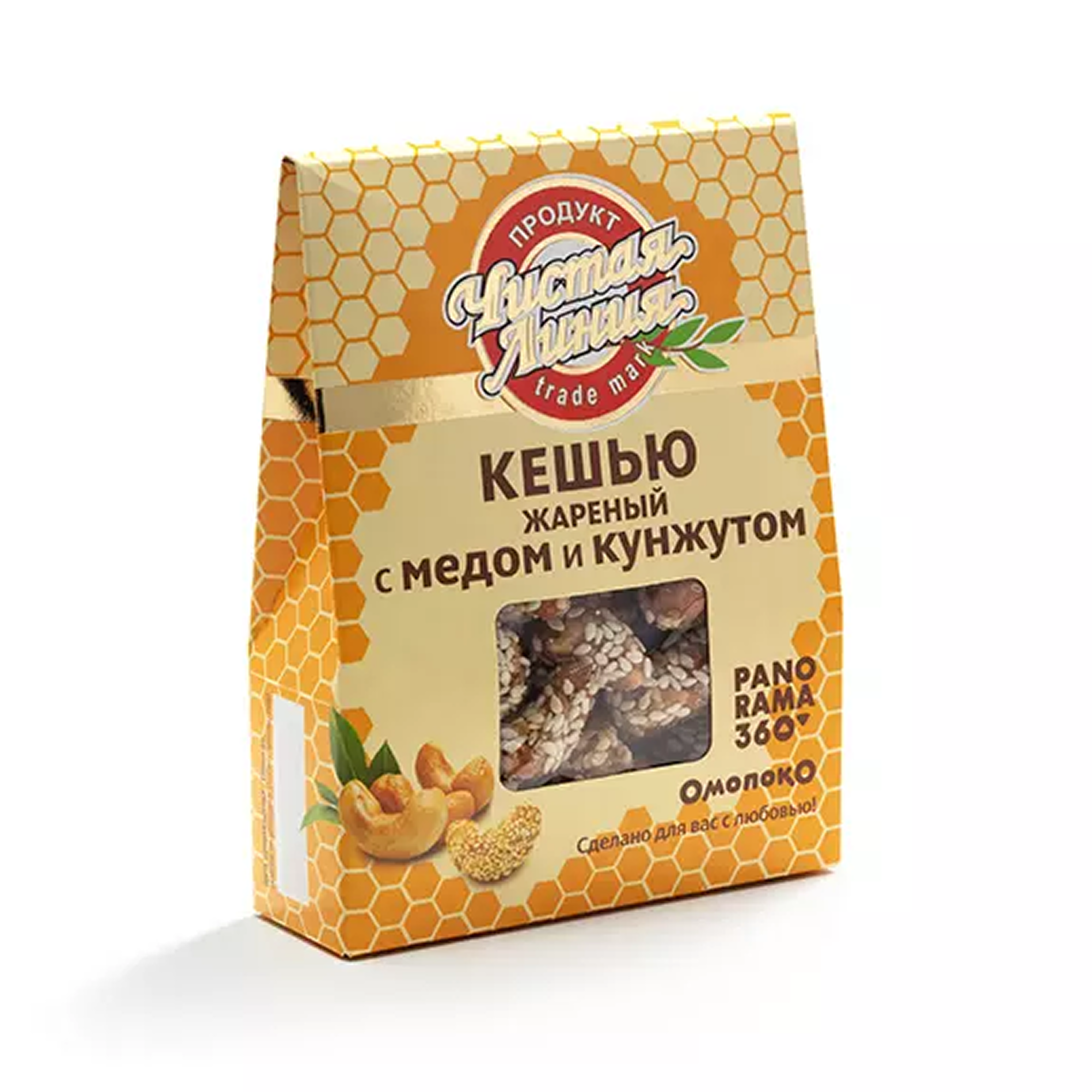 Драже Чистая Линия "Кешью жареный с медом и кунжутом", 100 г