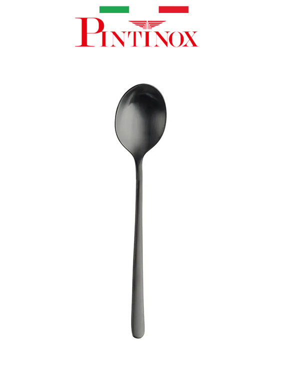 Десертная ложка Pintinox "Sky Satin Treasure Black", нержавеющая сталь, матовая, черная
