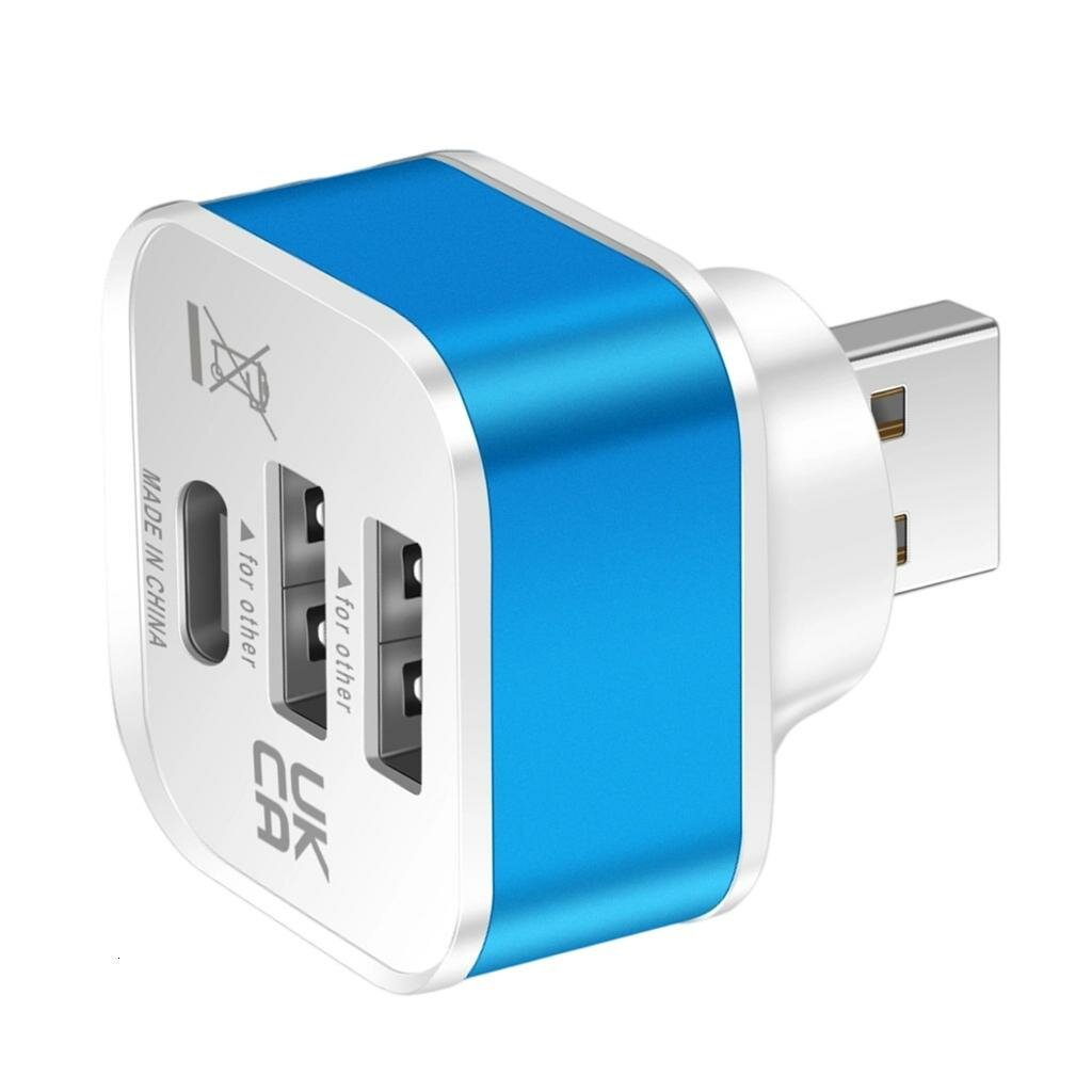 Мини-USB-адаптер-разветвитель, Синий