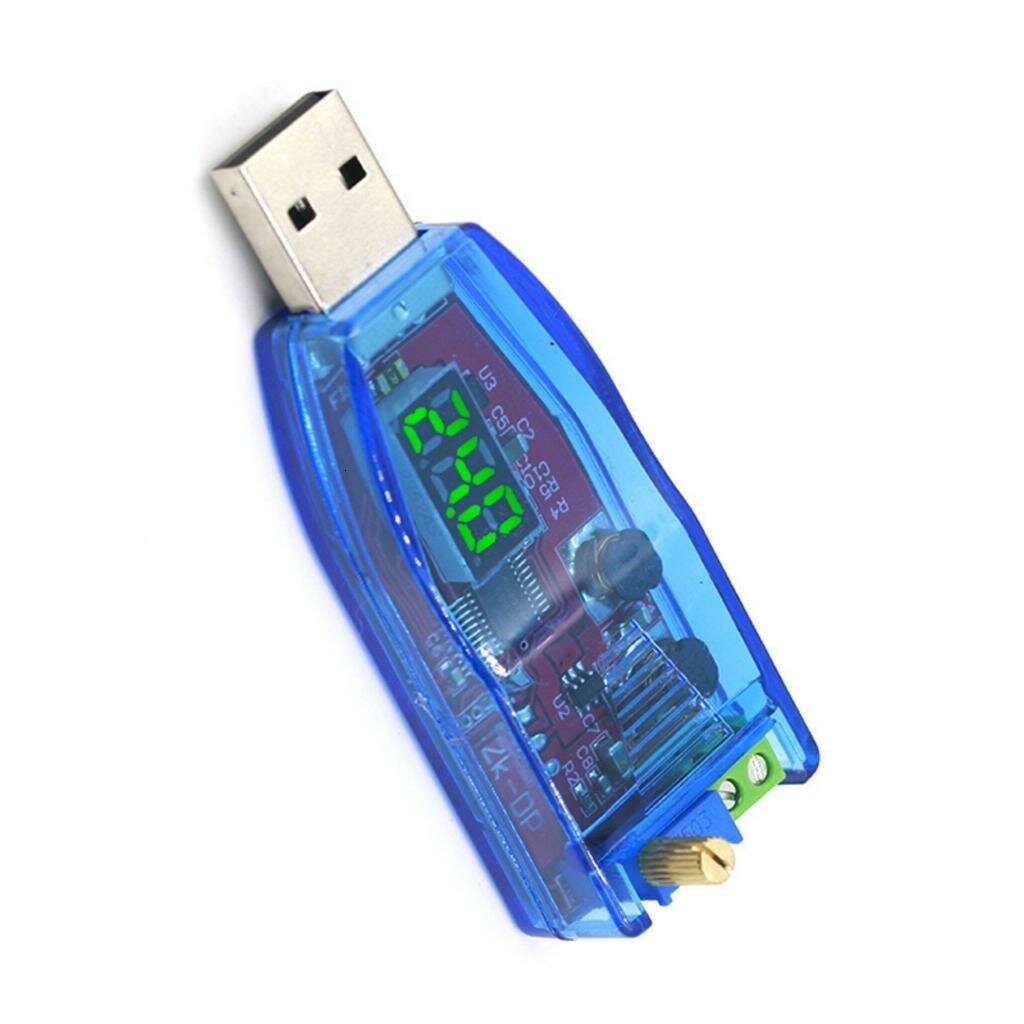 Функциональный USB-преобразователь напряжения, Зеленое цифровое отображение