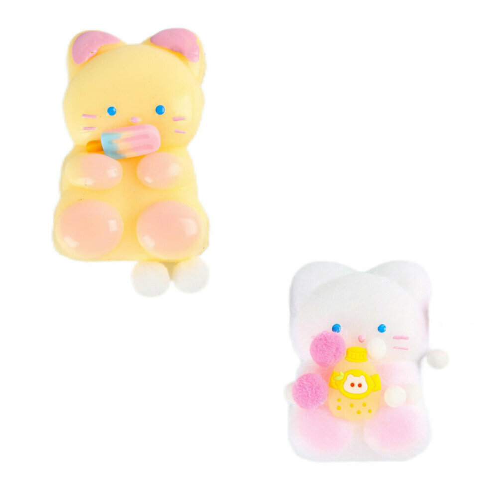 Игрушка-антистресс "кошечка", 9х6 см, ассорти 2 вида, дисплей, JOLLY JOT (джолли джот), 665782, 16 штук, 665782