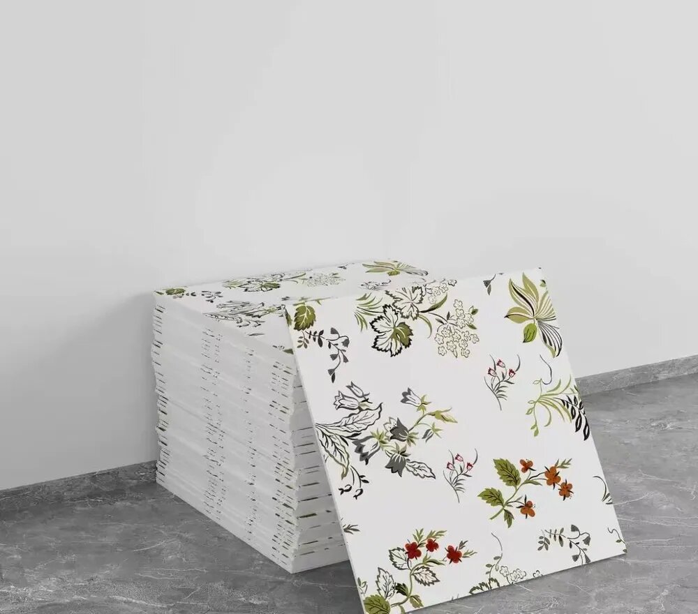 Эксклюзивные моющиеся обои для кухни 30x30 см с фольгой, 10 самоклеющихся панелей