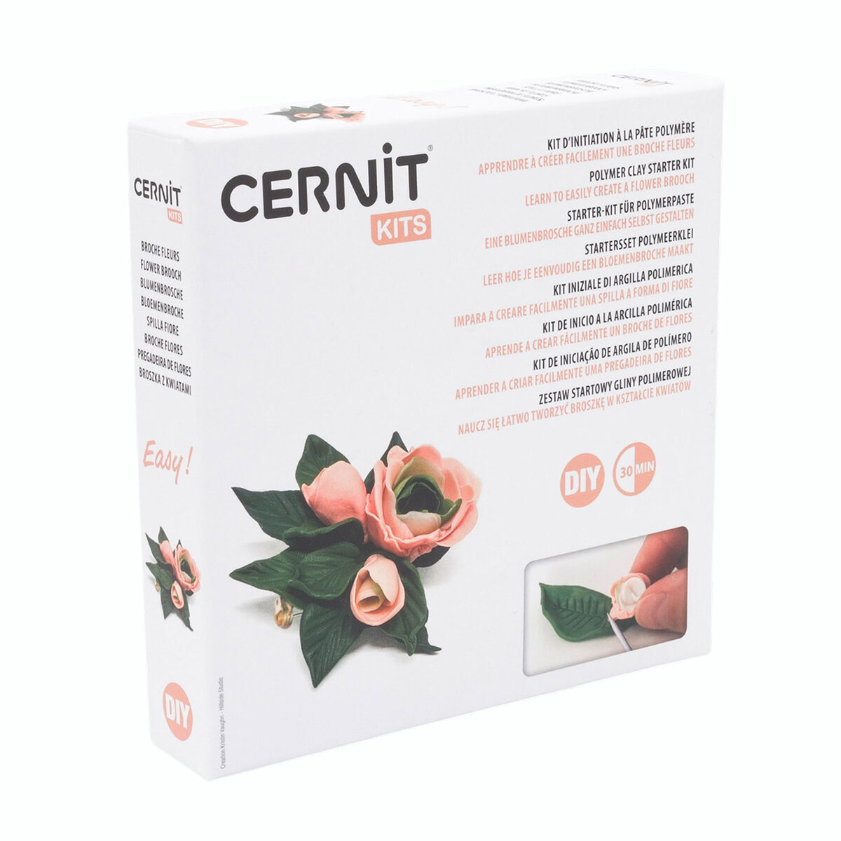 Набор полимерной глины Цветочная брошь (Flower brooch), Cernit