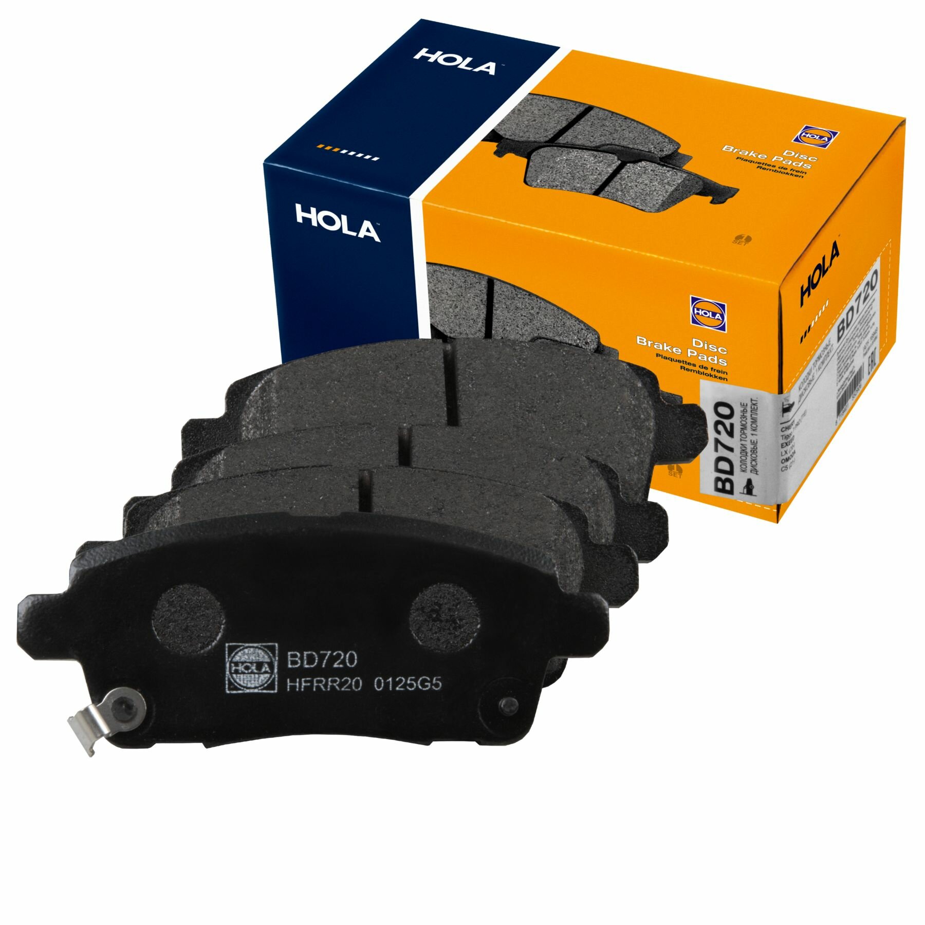 Тормозные колодки дисковые HOLA BD720