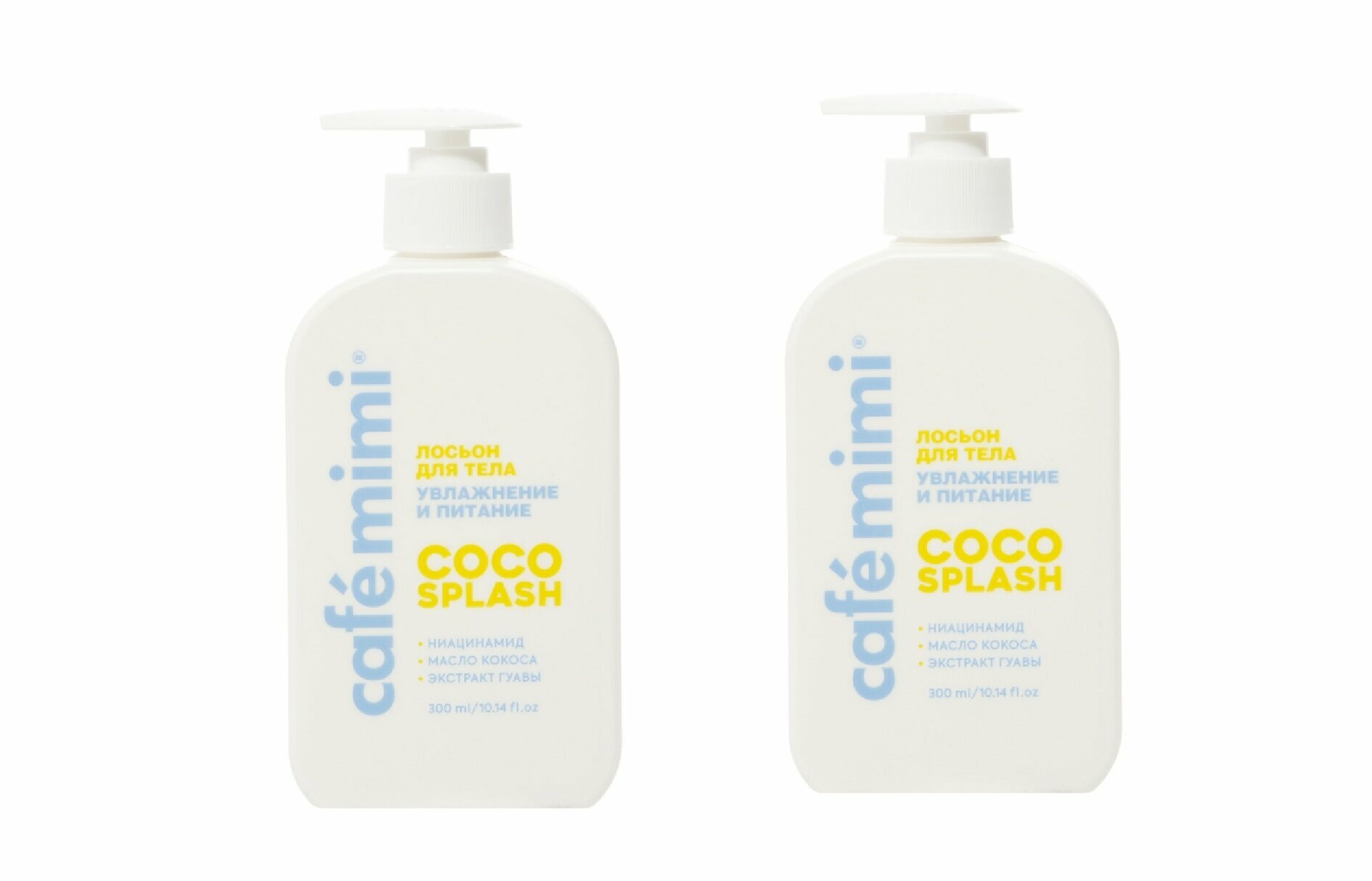Лосьон для тела Cafe mimi Coco Splash Увлажнение и питание, 300 мл, 2 шт