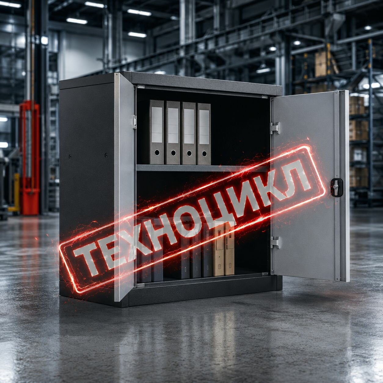 Металлический шкаф для документов ШАМ-0.5/400 техноцикл 930х850х400 мм, серый