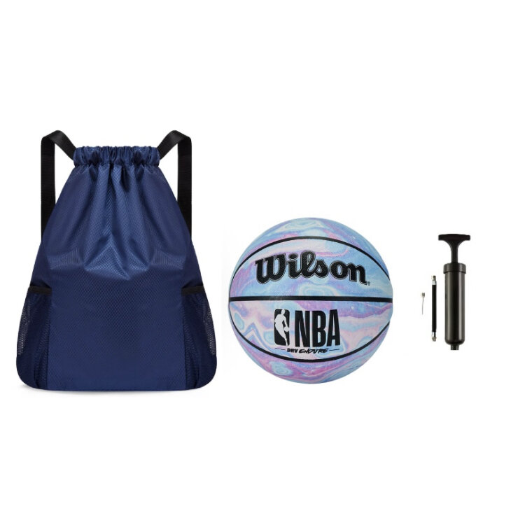 Баскетбольный мяч унисекс Wilson NBA Pu Basketball, размер S EU, синий фиолетовый