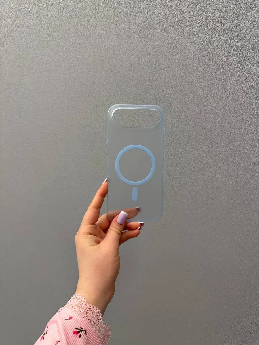 Чехол на Iphone 17 Air , цвет голубой , беспроводная зарядка . — фото 1