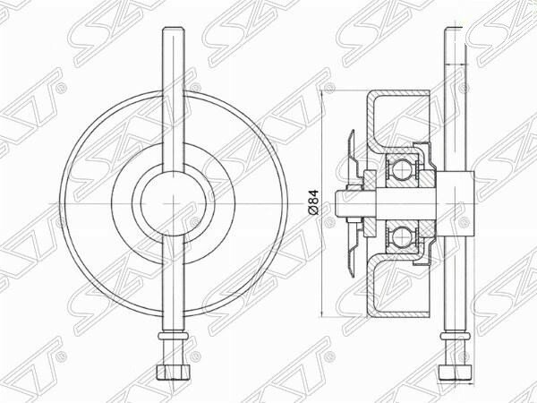 Ролик приводного ремня кондиционера INFINITI FX35/SAT ST-11925-4W000 Nissan ELGRAND/SKYLINE 3,3/3,5