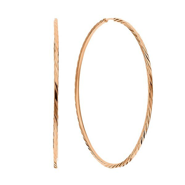 Серьги конго, красное золото, 585 проба