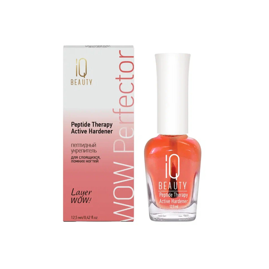 IQ Beauty, Пептидный укрепитель для слоящихся и ломких ногтей, 12,5 мл