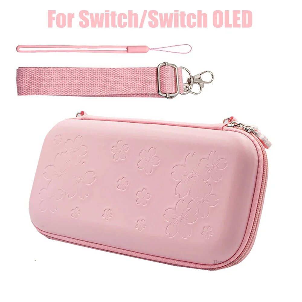 Розовый чехол-сумка MBCHIPSTAR для Nintendo Switch OLED